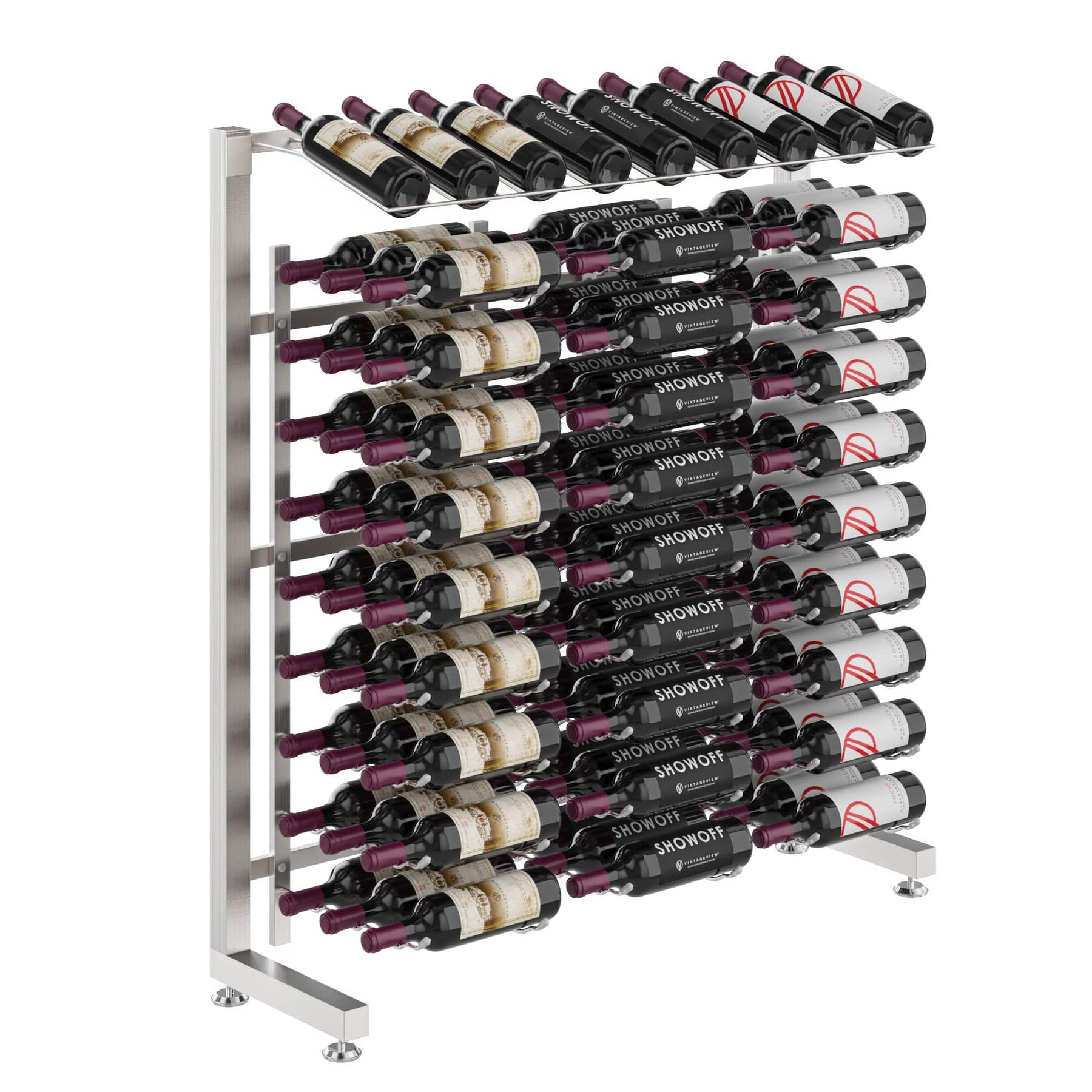 W Series Single Sided Island Display Rack Presentation Row 3 (freestan