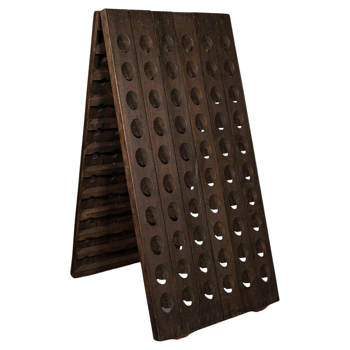 Vintage Patina French Champagne & Wine Riddling Rack (120 Bottles)